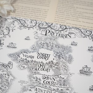 Prythian- ACOTAR Map 11x14 | Hand Drawn Art Print - Etsy