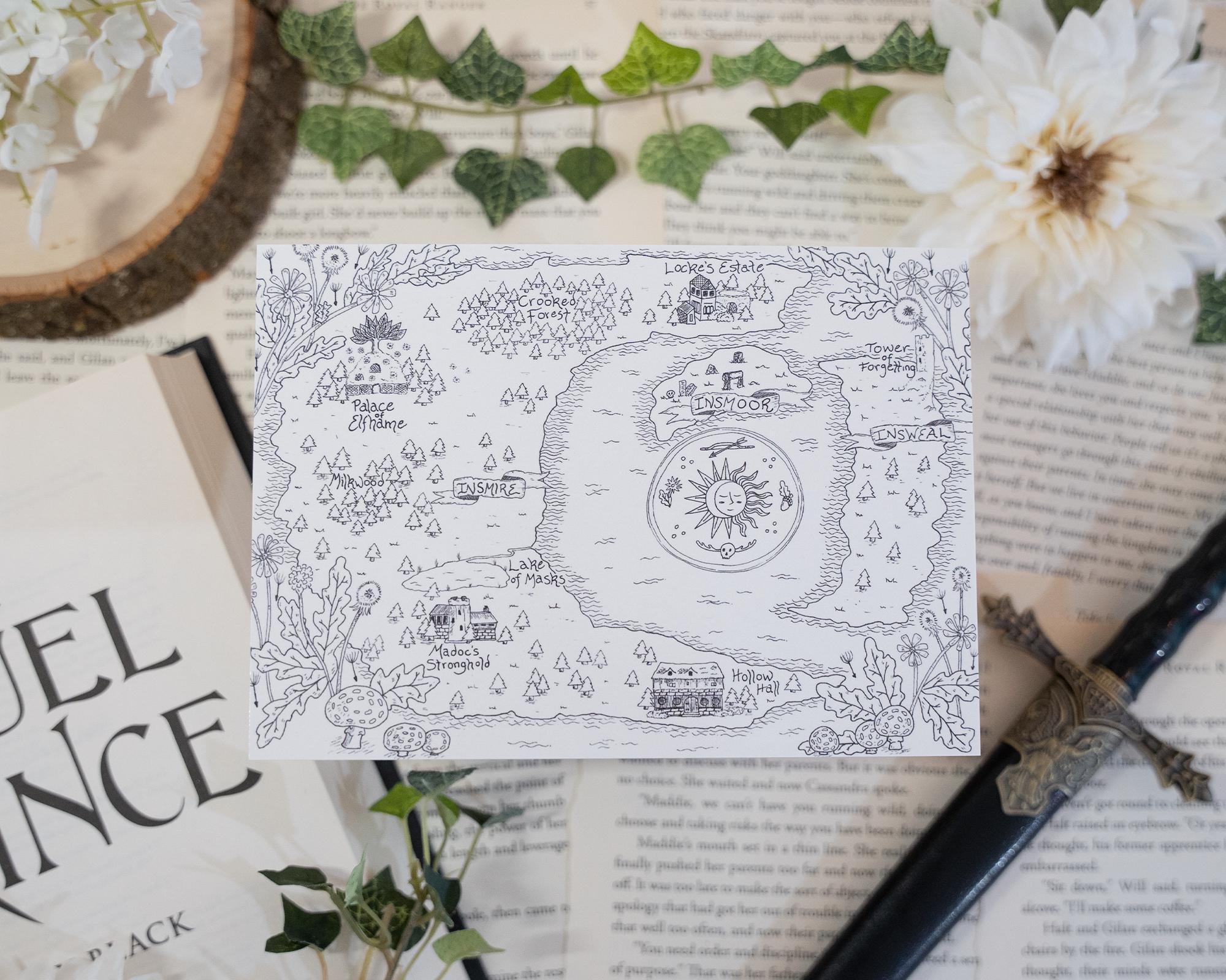 The Cruel Prince Map Print | Hand Drawn Art Print - Etsy