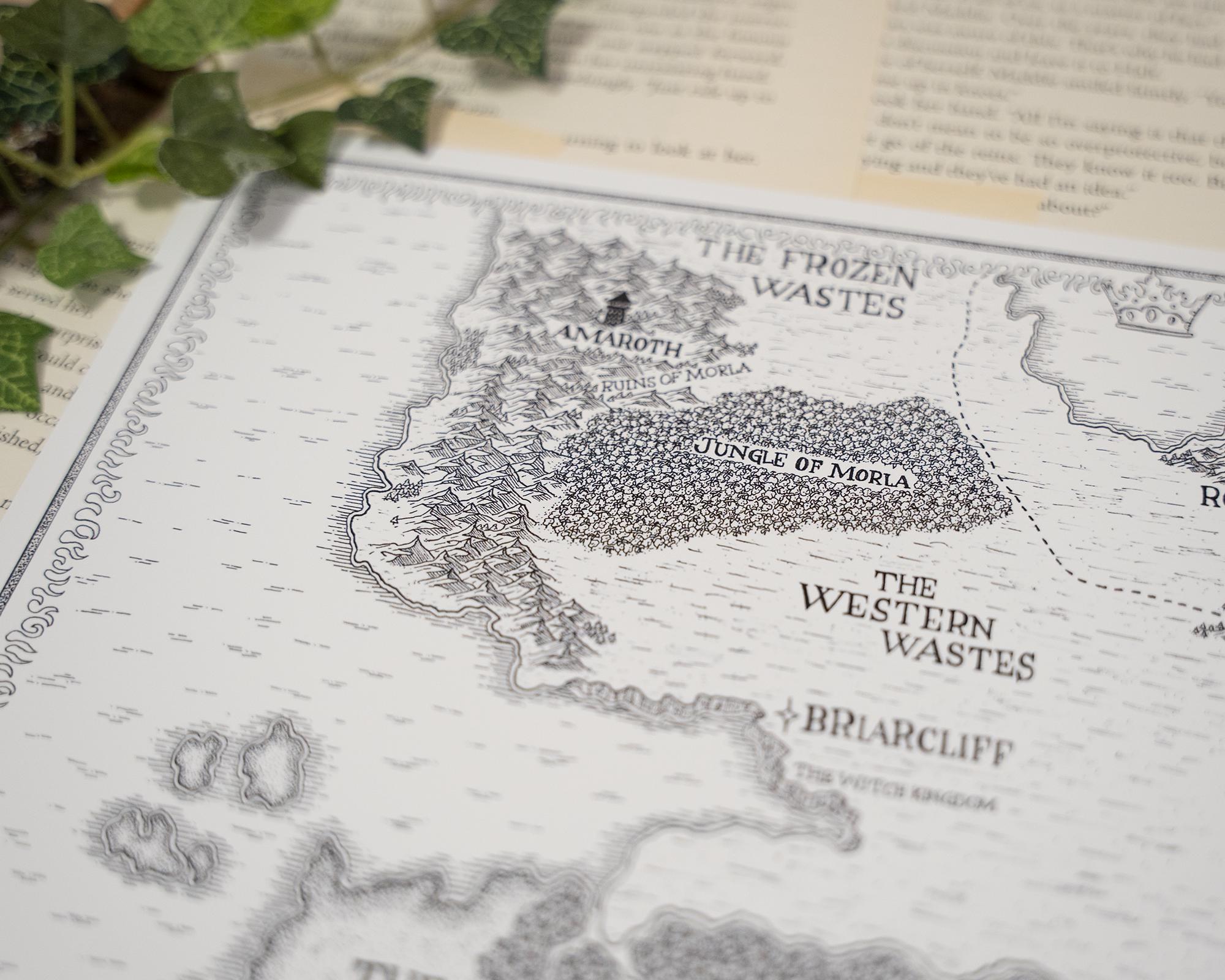 Erilea-tog Map Print | Hand Drawn Art Print - Etsy