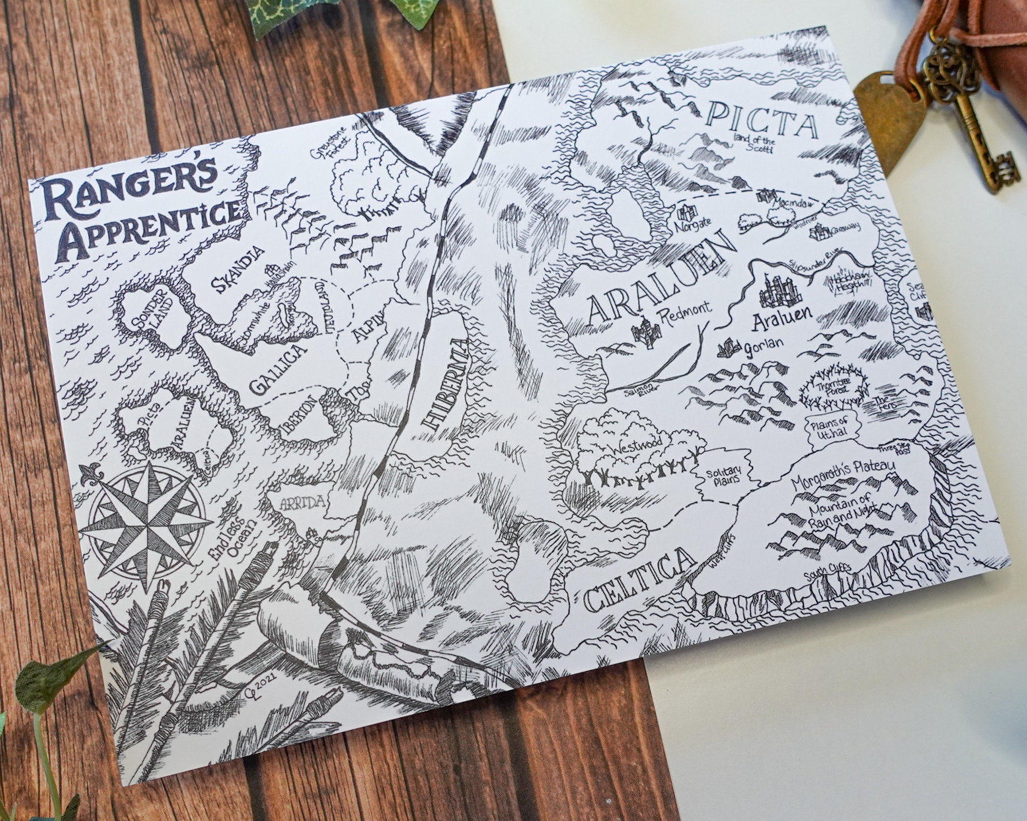 Ranger's Apprentice Map Print Hand Drawn Art Print - Etsy