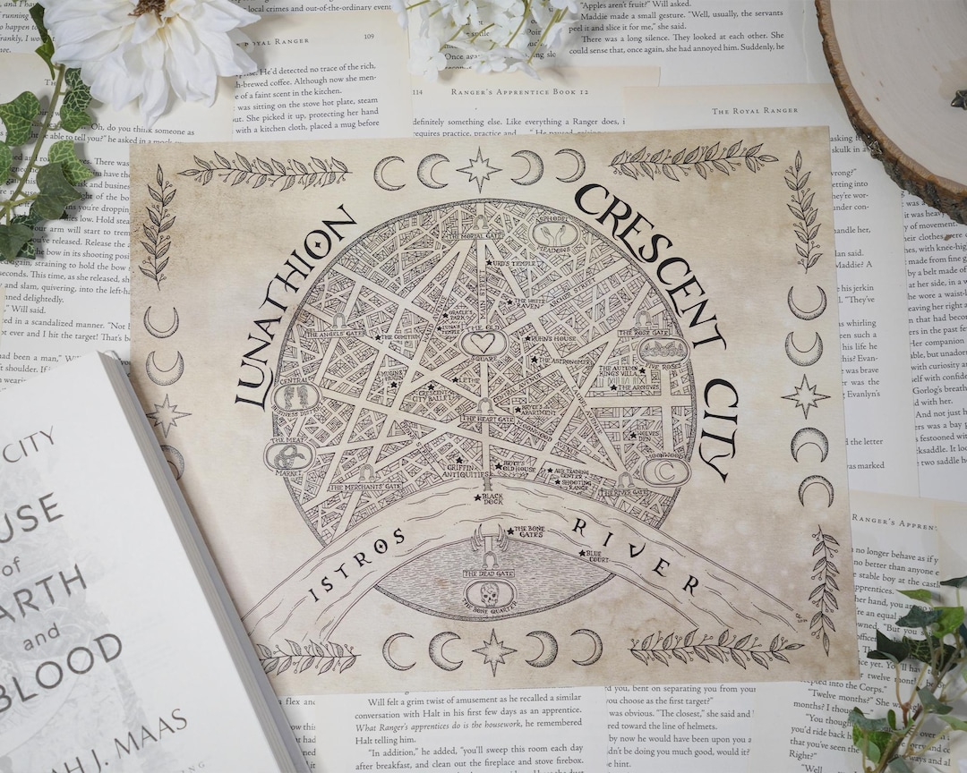 Lunathion- Crescent City Map | PARCHMENT - Etsy
