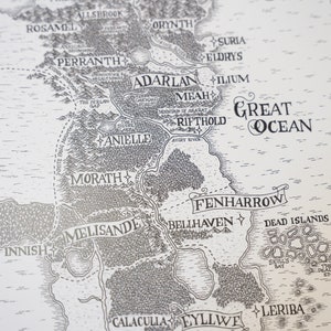 Throne of Glass Map 11x14 Hand Drawn Art Print - Etsy