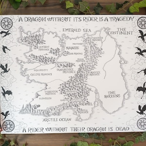 Fourth Wing Map Print | Hand Drawn Art Print - Etsy