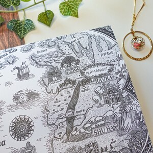 Shadow and Bone Map Print Hand Drawn Art Print - Etsy