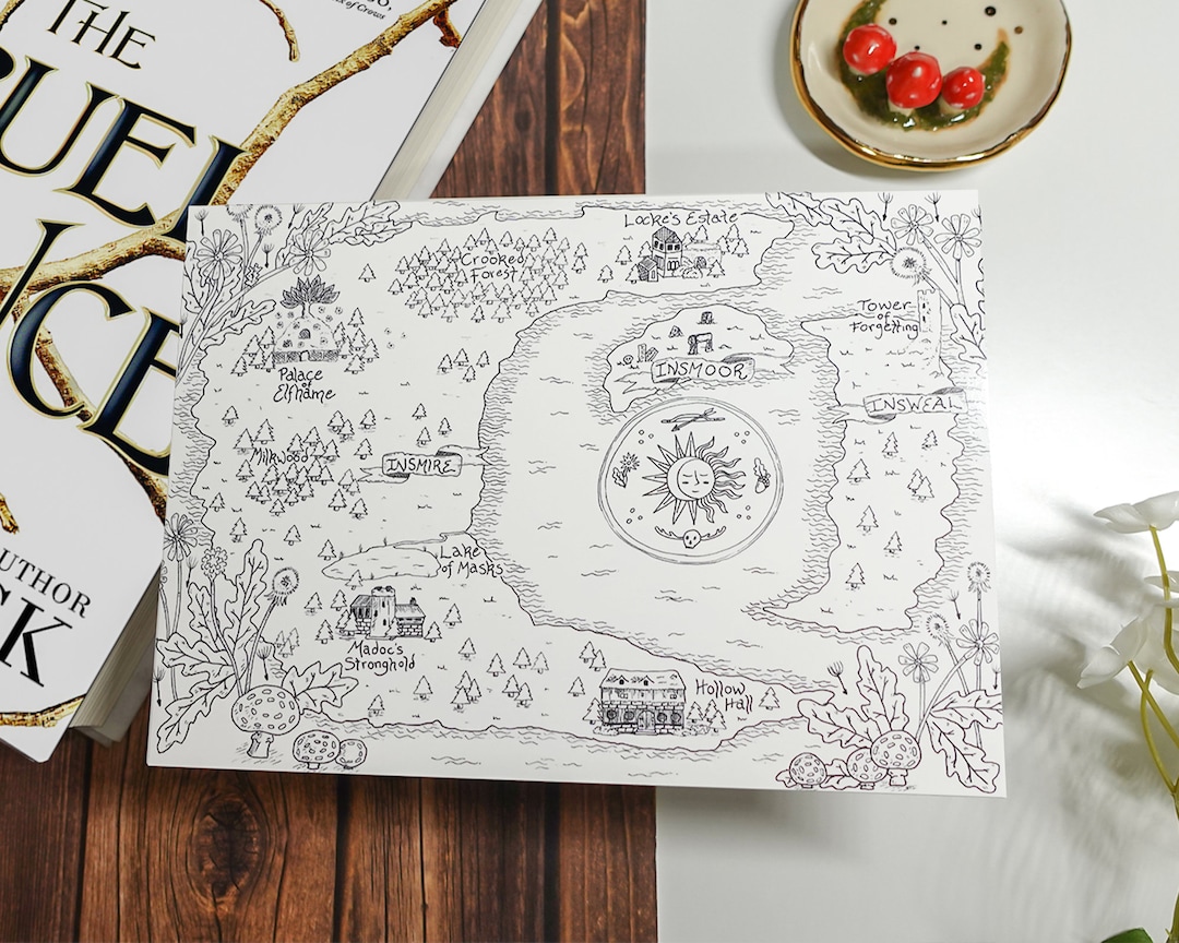 The Cruel Prince Map Print Hand Drawn Art Print - Etsy