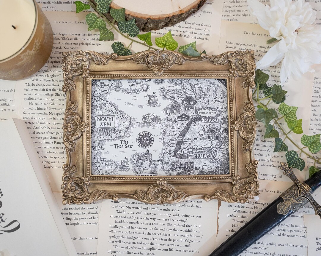 Shadow and Bone Map Print | Hand Drawn Art Print - Etsy