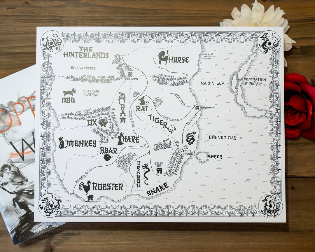 The Poppy War Map Print Hand Drawn Art Print - Etsy