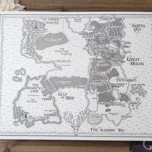 Throne of Glass Map 11x14 Hand Drawn Art Print - Etsy