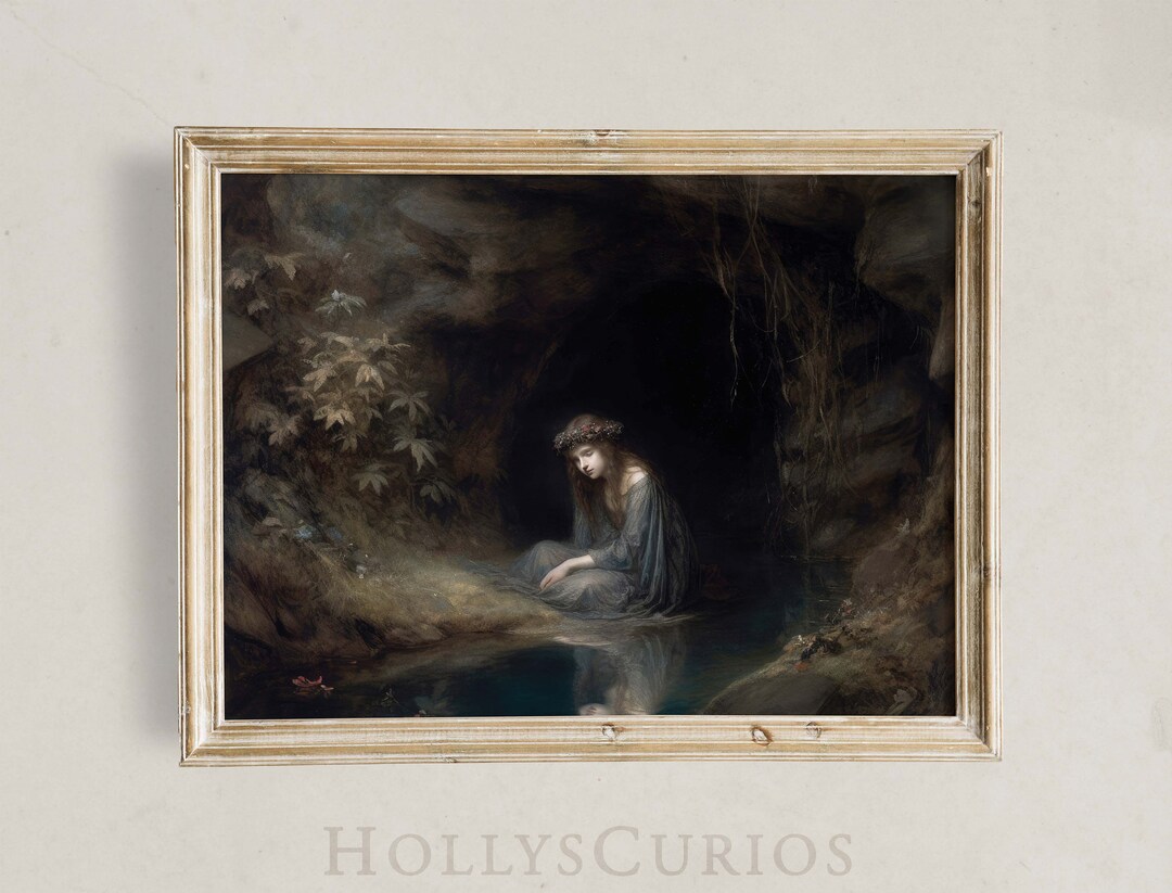 Nymph Art Printable Dark Academia Aesthetic Cottagecore - Etsy