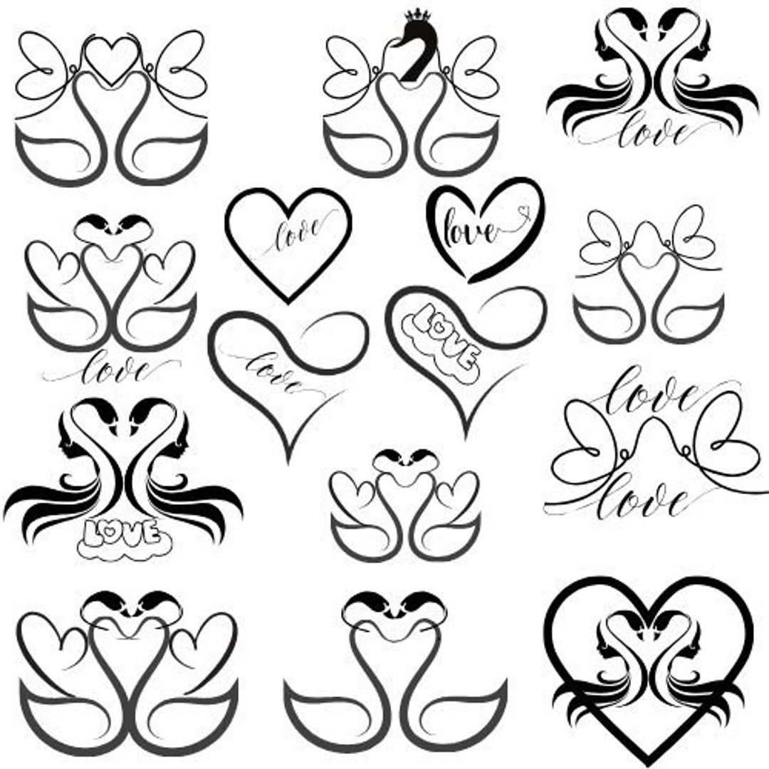 Digital Heart Outlines,outline Heart Images,love Heart,valentine Day ...