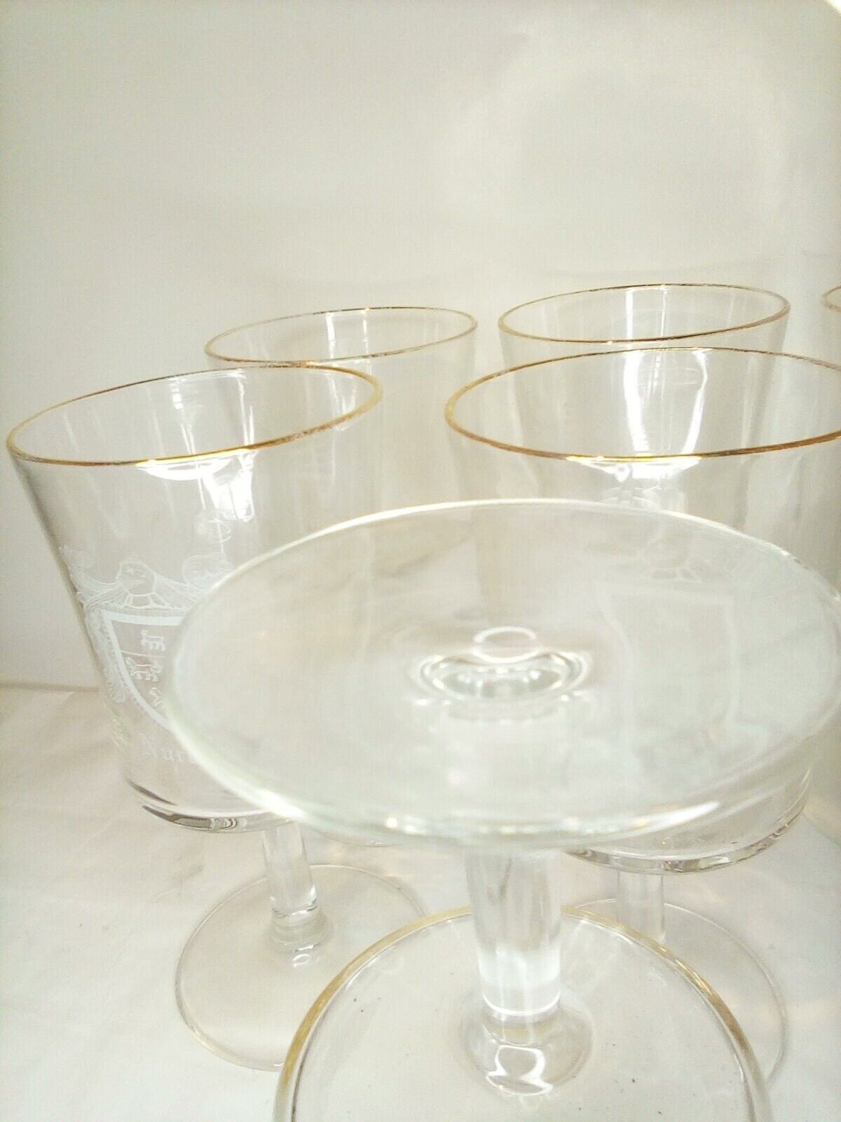 Vtg Nudrin Gold Trim Beautiful Rare Wine Glasses - Etsy