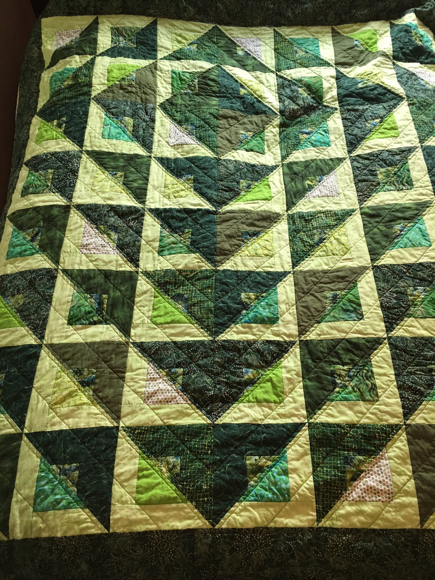 Radiant Quilt in Greens - Etsy
