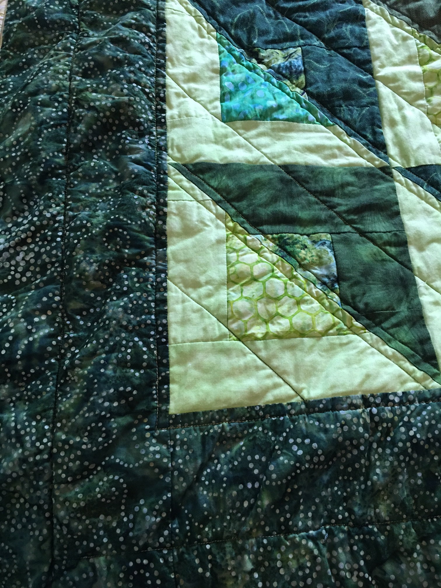 Radiant Quilt in Greens - Etsy