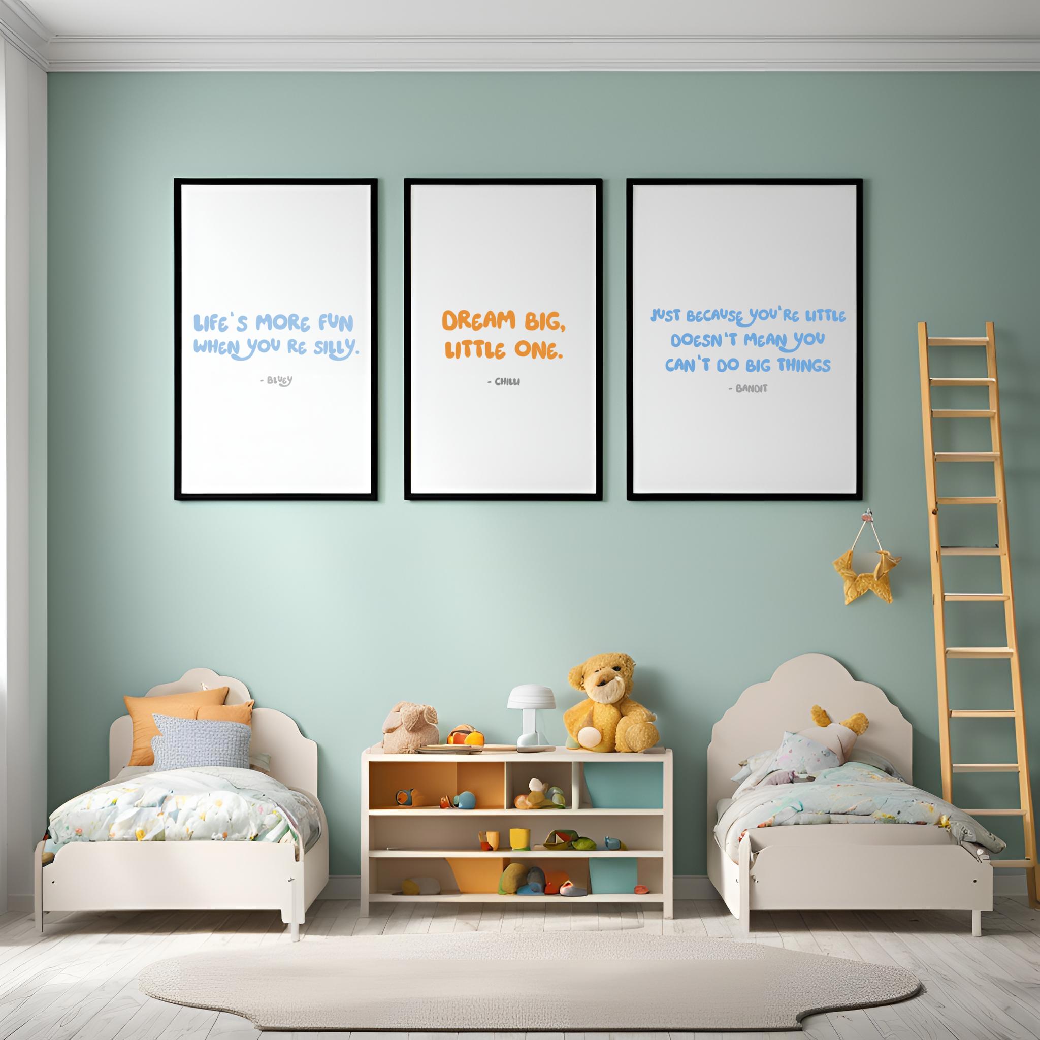 Bluey Quote Print, Bluey, Bingo, Kids Wall Art, Bedroom Wall Art, Kids ...