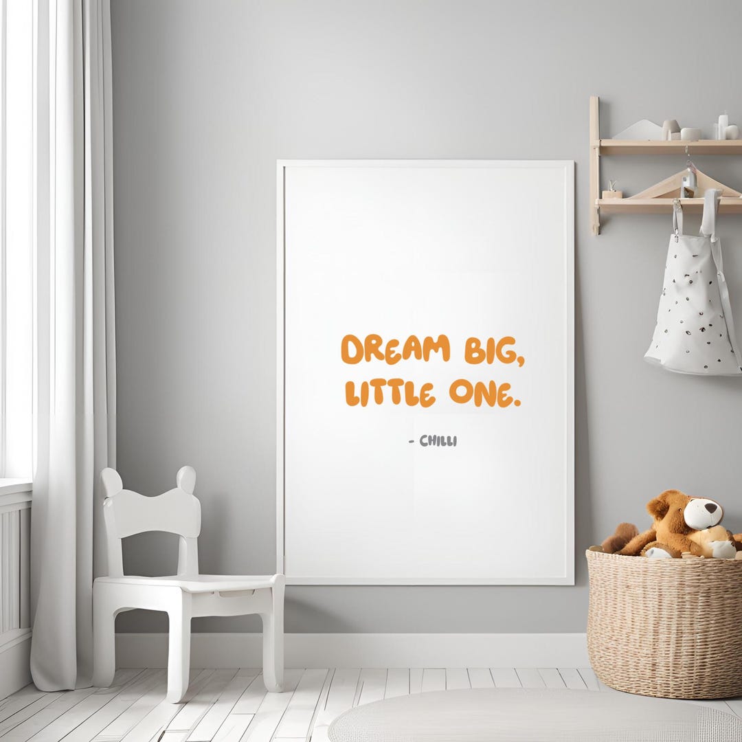 Bluey Quote Print, Bluey, Bingo, Kids Wall Art, Bedroom Wall Art, Kids ...