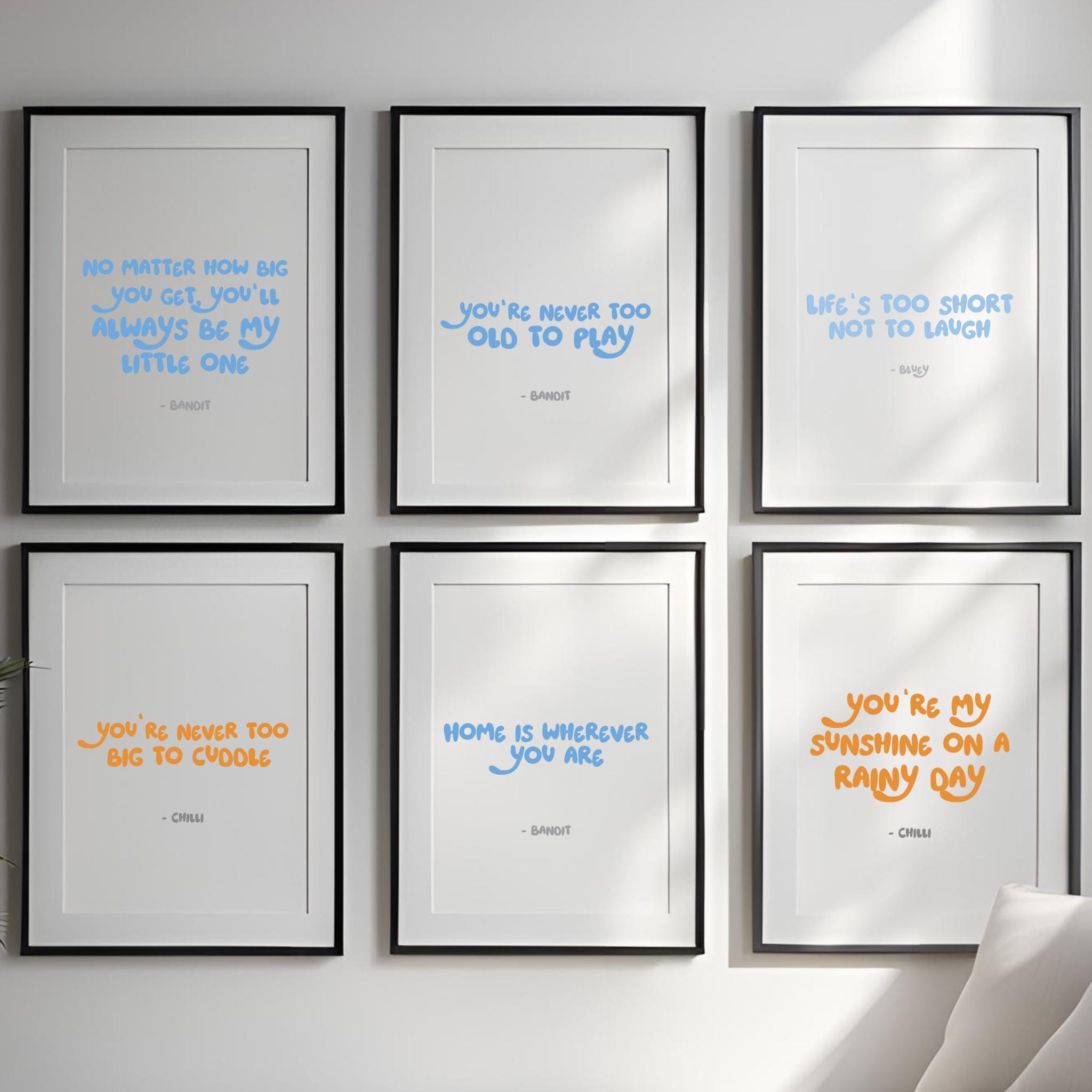 16 Bluey Quote Print Bundle, Bluey, Kids Wall Art, Bedroom Wall Art ...