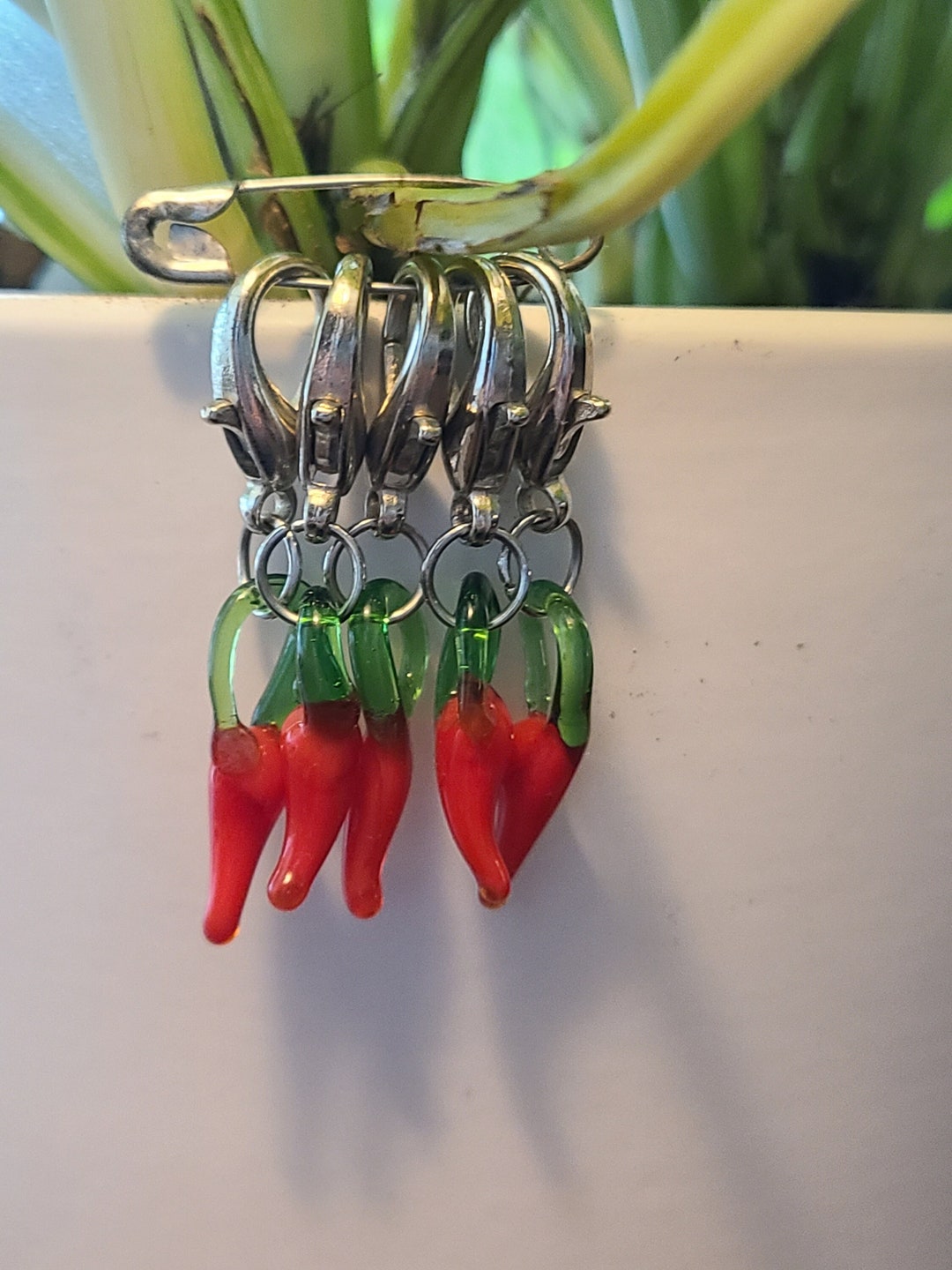 Chili Pepper Stitch Markers Set of 5 - Etsy