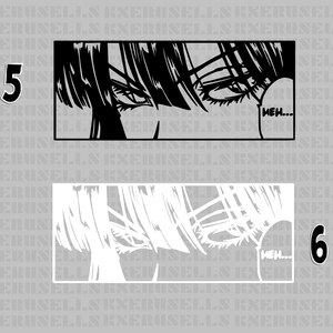 Anime Eyes Vinyl Decal | Manga Panel Box Slap Sticker JDM Itasha ...