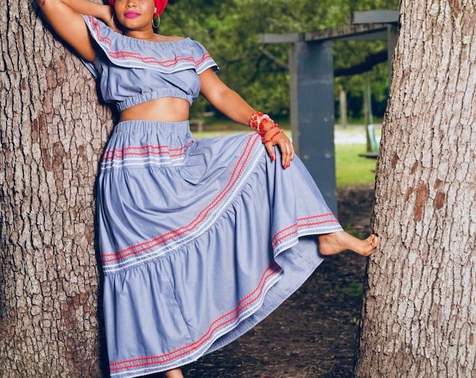Traditional Haitian Karabela Attire (top and Bottom) - Etsy