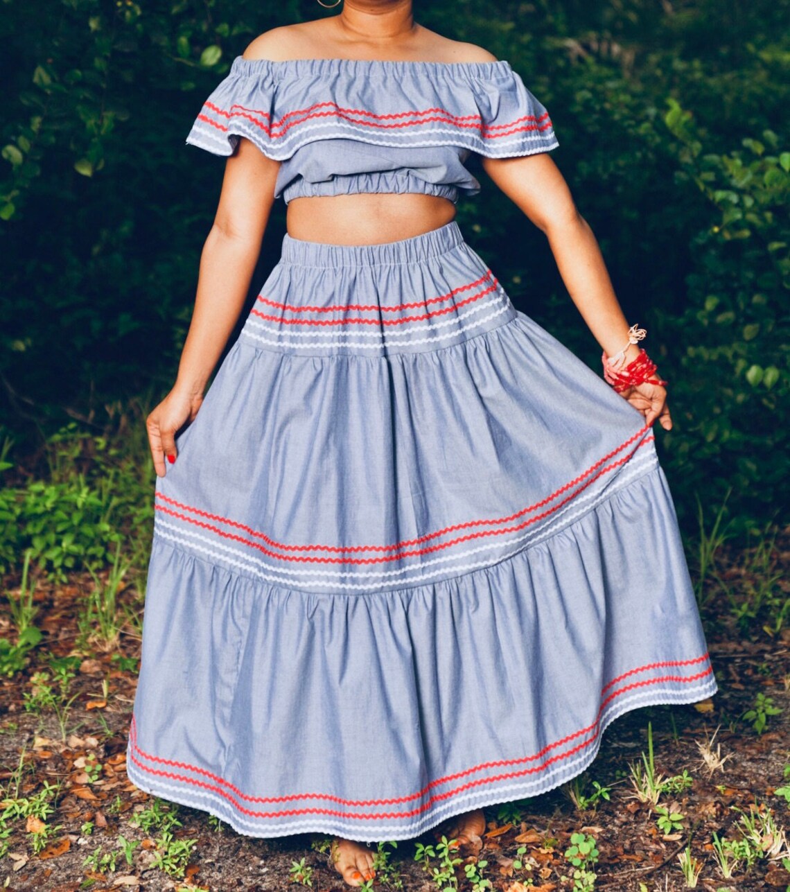 Traditional Haitian Karabela Attire top and Bottom - Etsy
