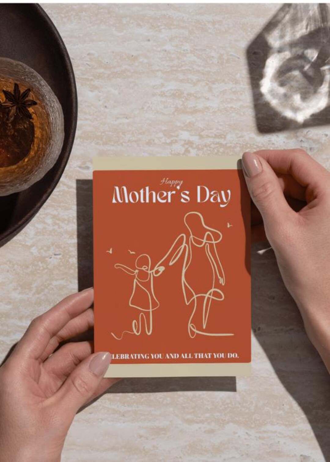 Editable Card, Thank You Card, Mothers Day, Digital Card - Etsy