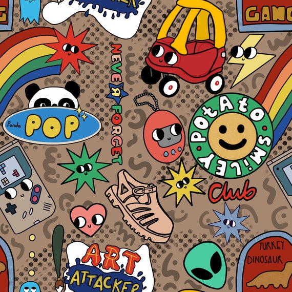 90s Dinosaur Pattern