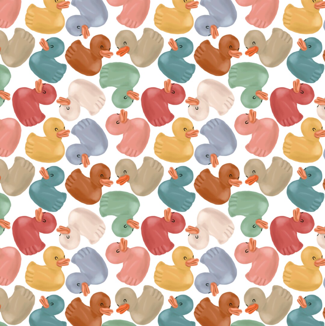 Ducky, Rubber Duck, Fabric Design, Seamless Pattern, Surface Pattern ...
