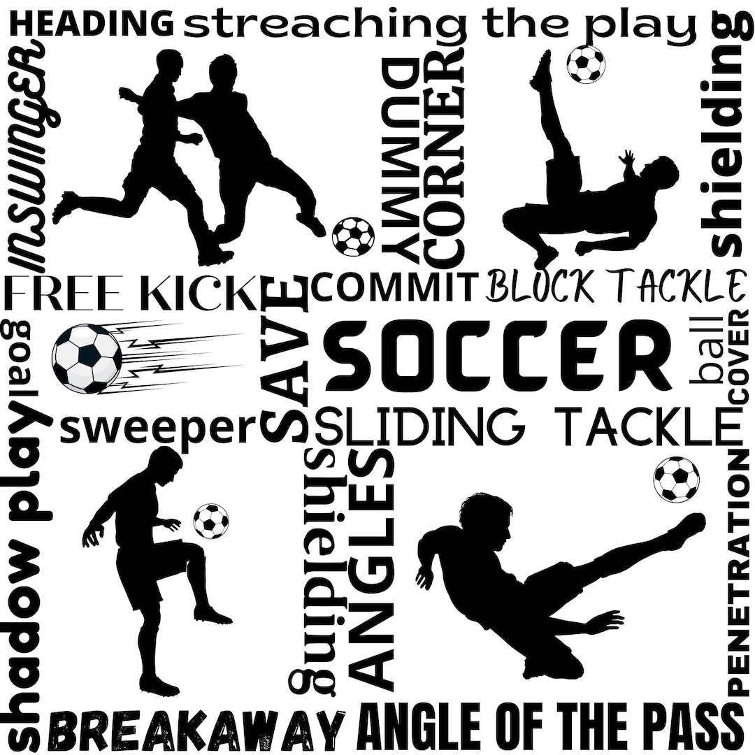 Printable Soccer Word Art Svg to Use on All Kinds of Items and - Etsy