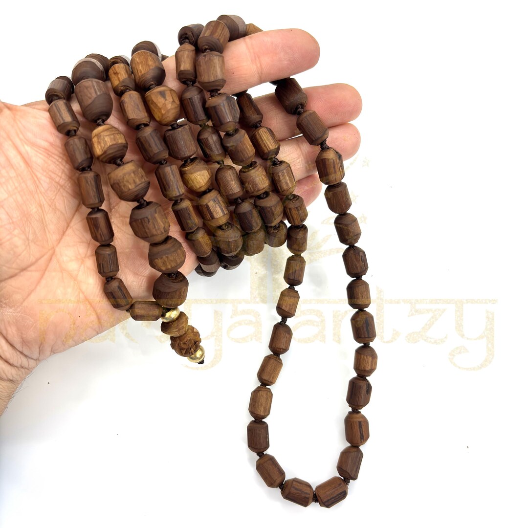 Handmade, Original & Natural 6mm to 12mm Rustic Tumble Tulsi 108 Beads ...