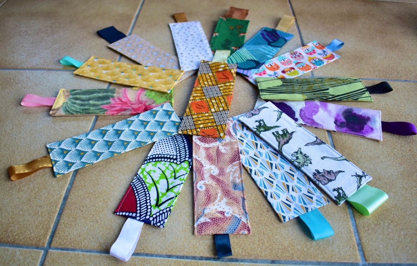 Handmade Fabric Bookmarks - Etsy