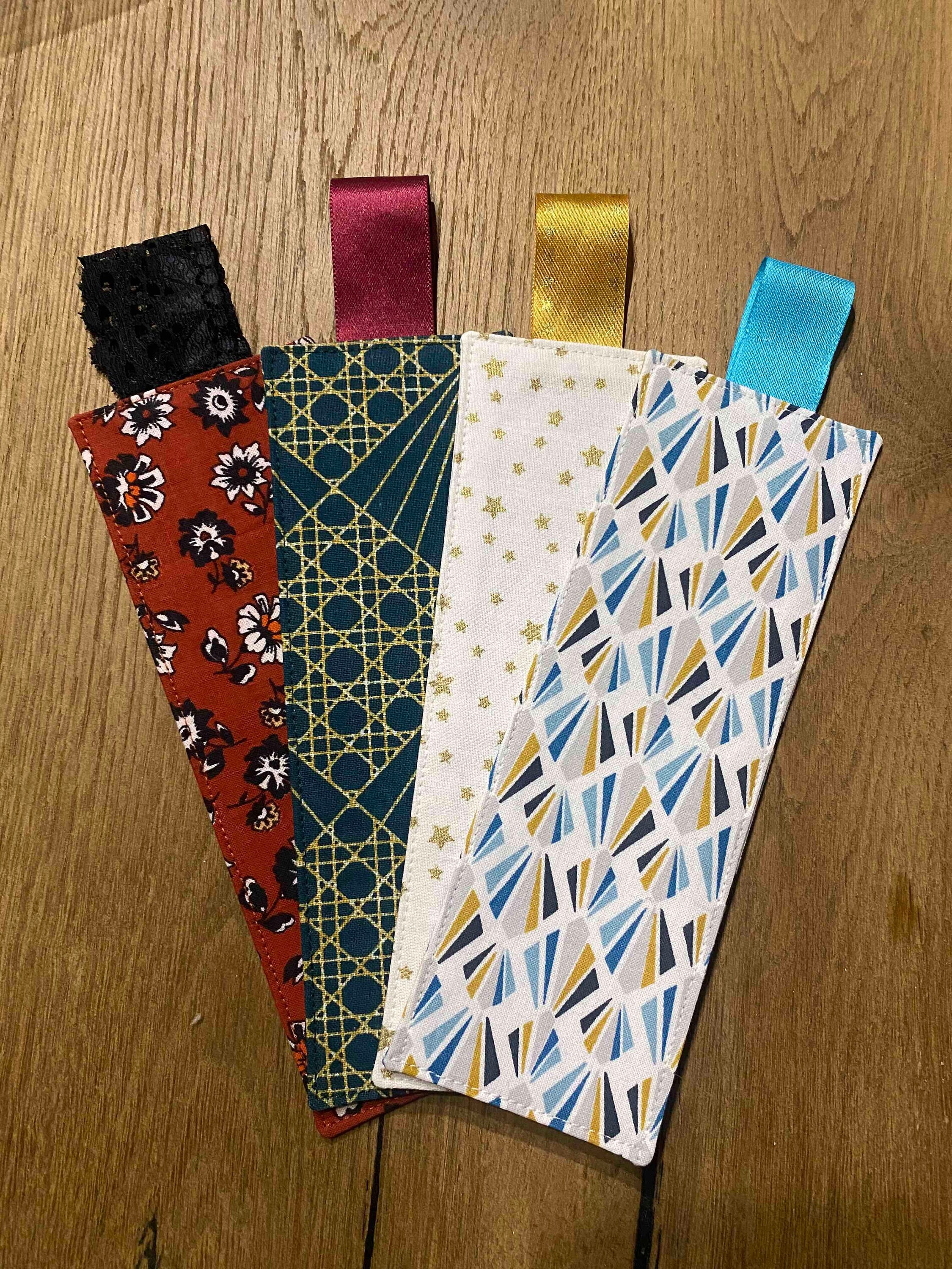 Handmade Fabric Bookmarks - Etsy