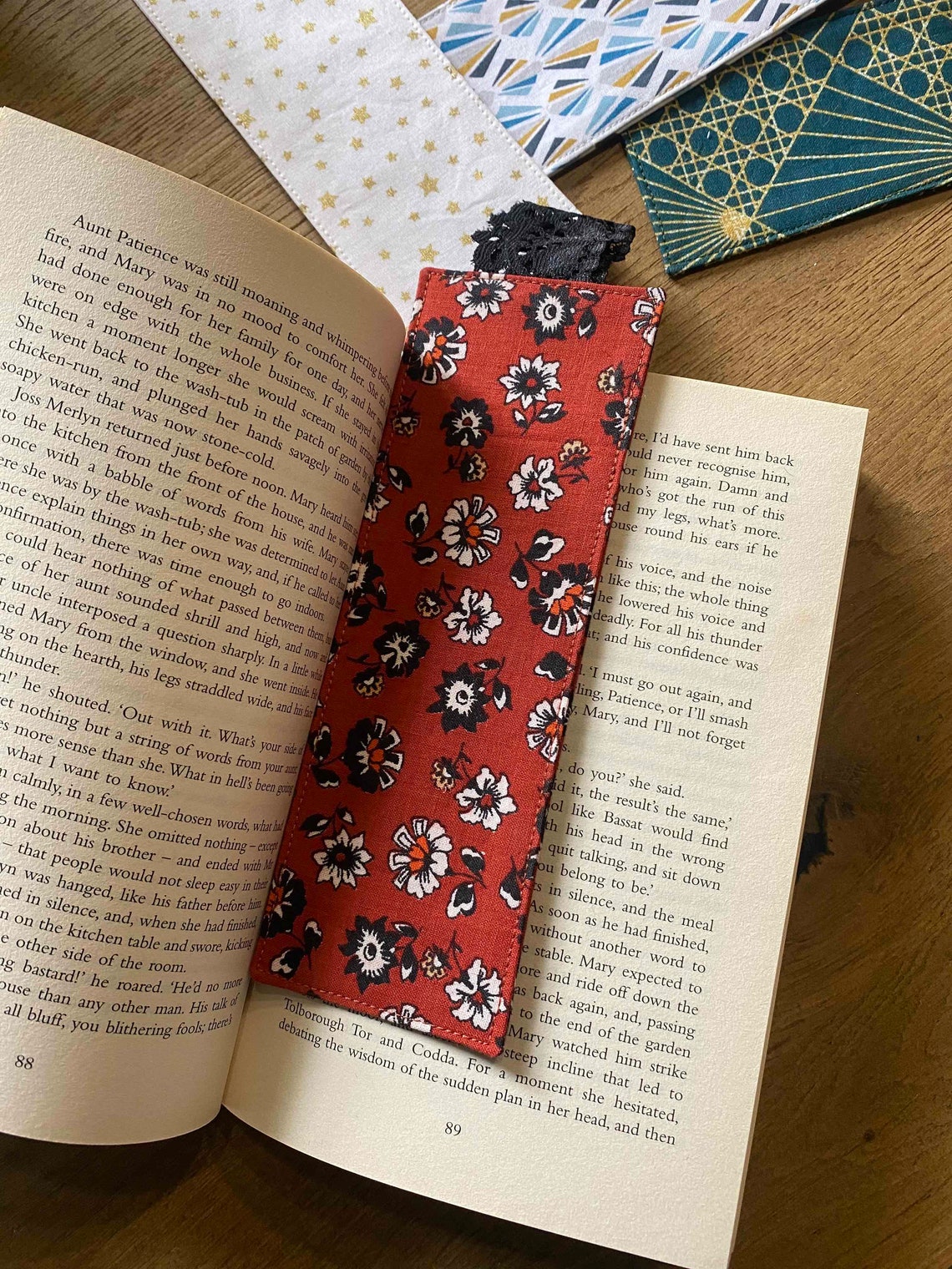 Handmade Fabric Bookmarks - Etsy