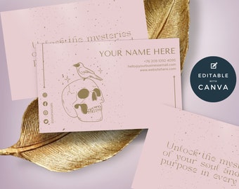Spiritual Business Card, Astrology Business Card Template, Tarot Card ...