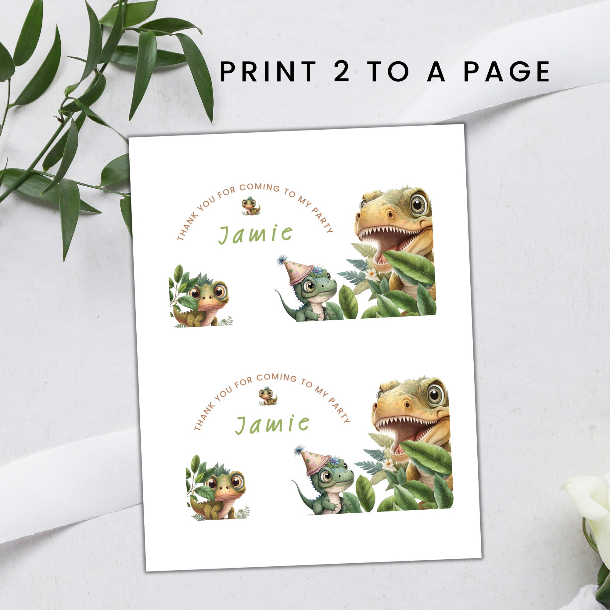 Dinosaur Party Gable Box Label Printable, EDITABLE Dinosaur Birthday ...