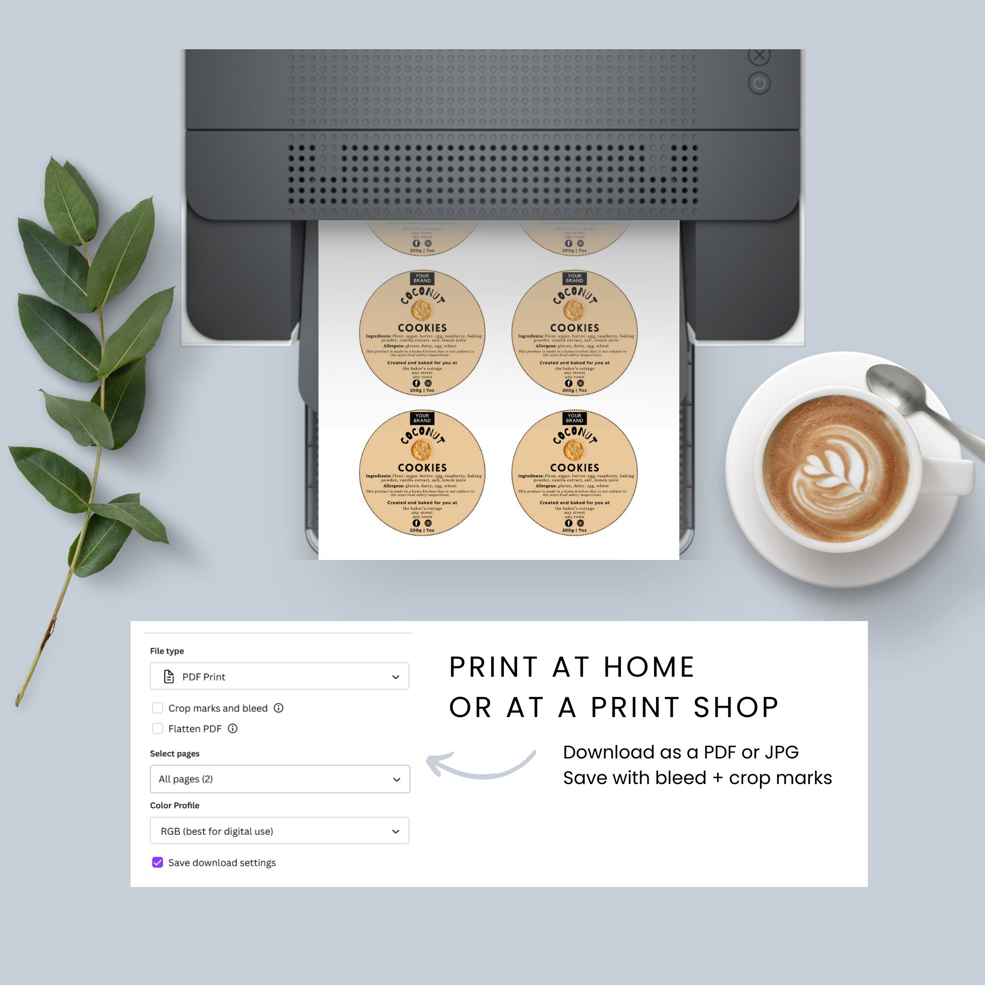 Cottage Law Label Template, Editable Round Label, Customizable Sticker ...