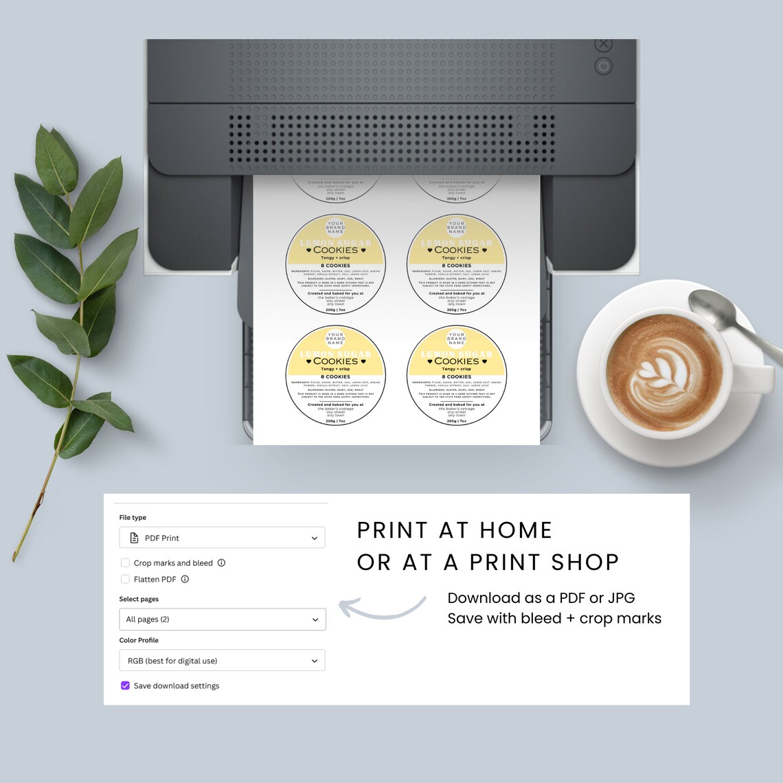 Cottage Law Label Template, Editable Round Label, Customizable Sticker ...