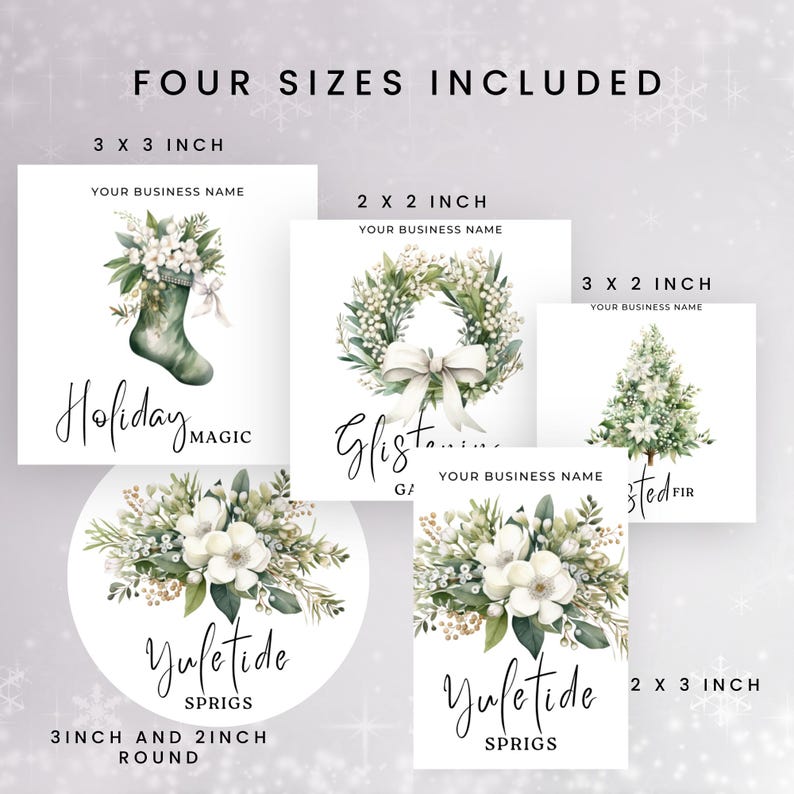 Christmas Candle Label Template Canva, Holiday Editable Candle Label ...