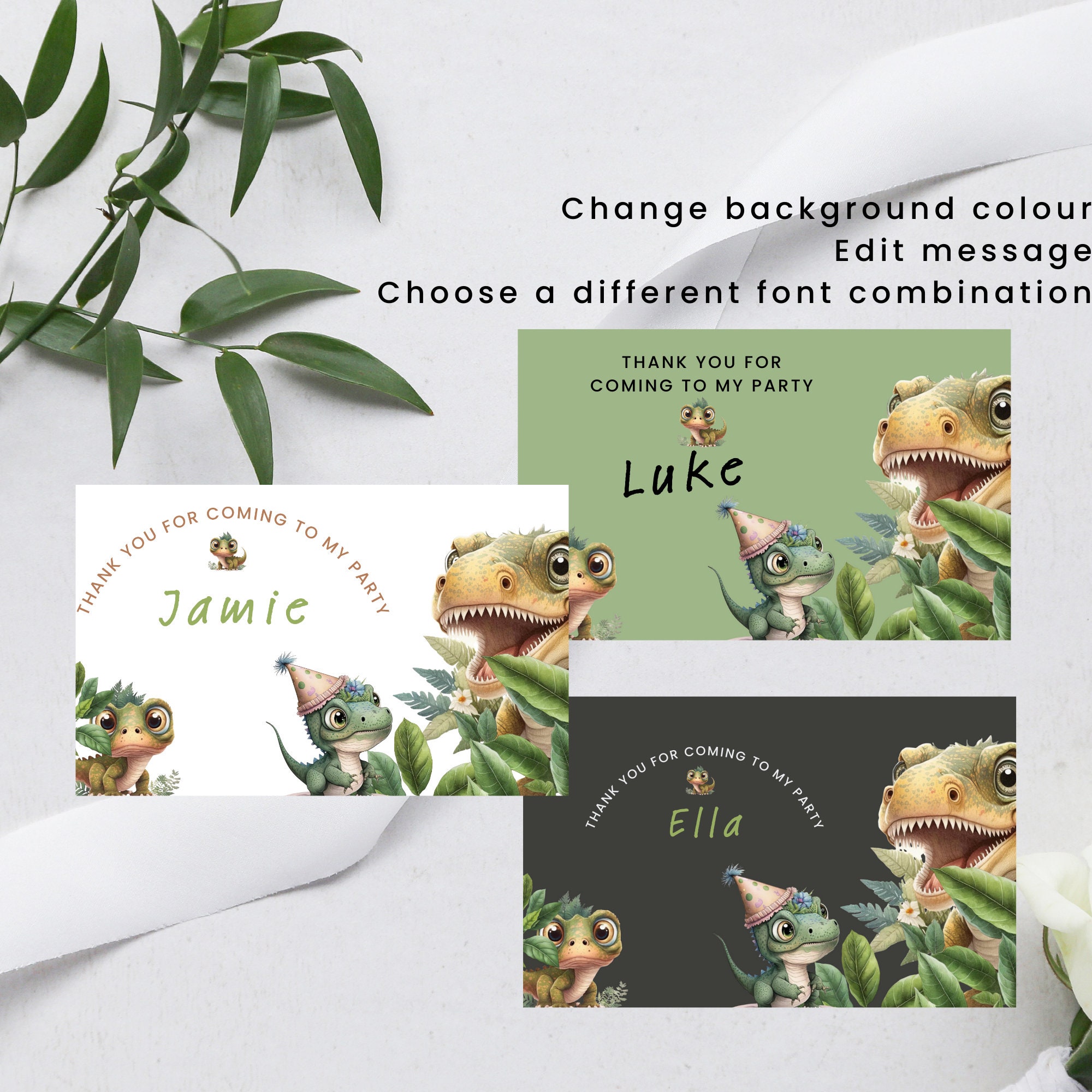 Dinosaur Party Gable Box Label Printable, EDITABLE Dinosaur Birthday ...