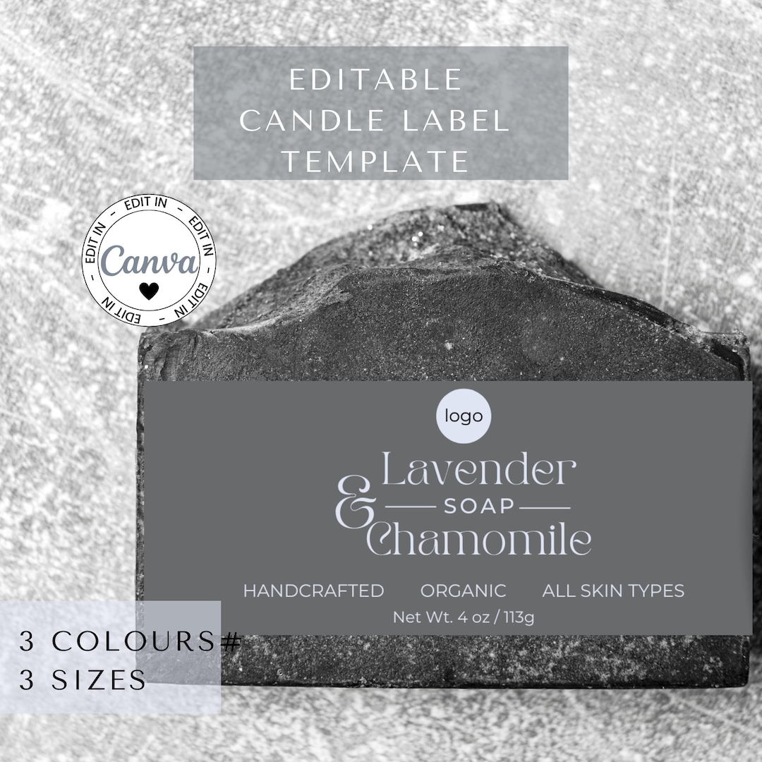 Editable Soap Label Template, Handcrafted Soap Product Label, Artisan ...