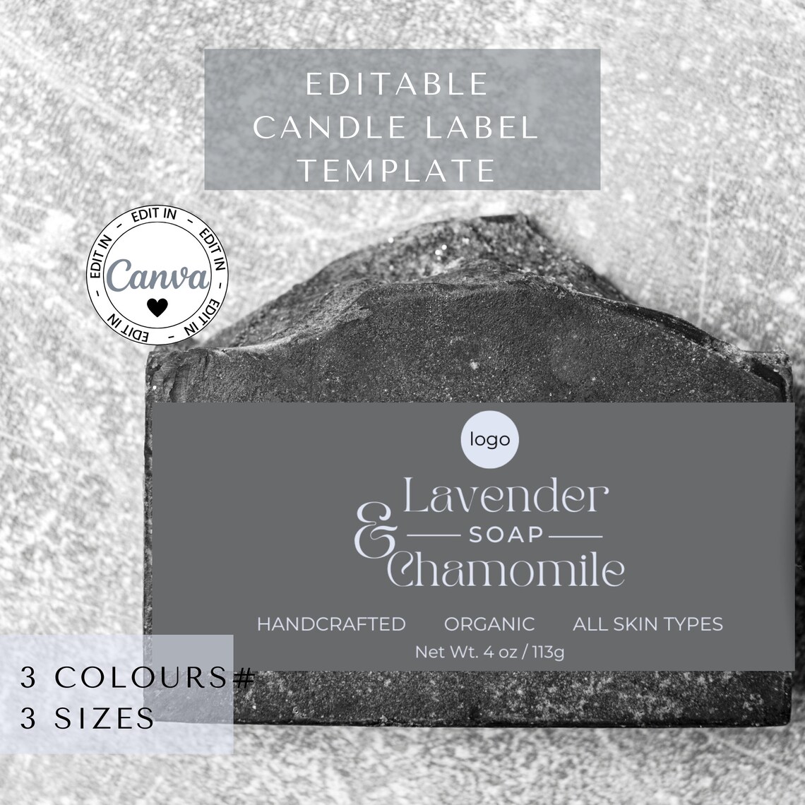 Editable Soap Label Template, Handcrafted Soap Product Label, Artisan ...