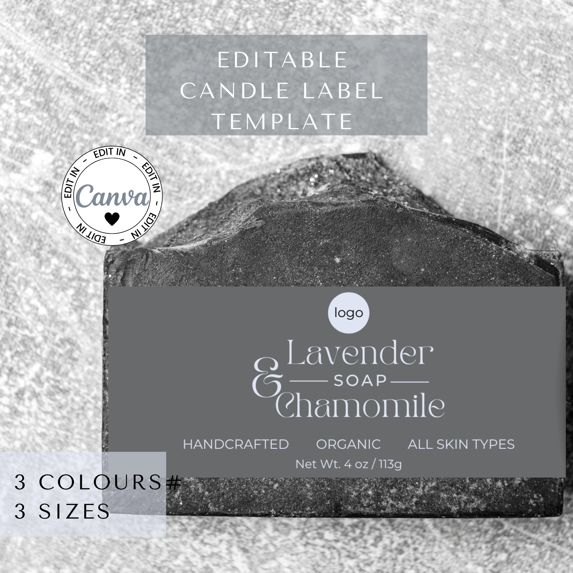 Editable Soap Label Template, Handcrafted Soap Product Label, Artisan ...