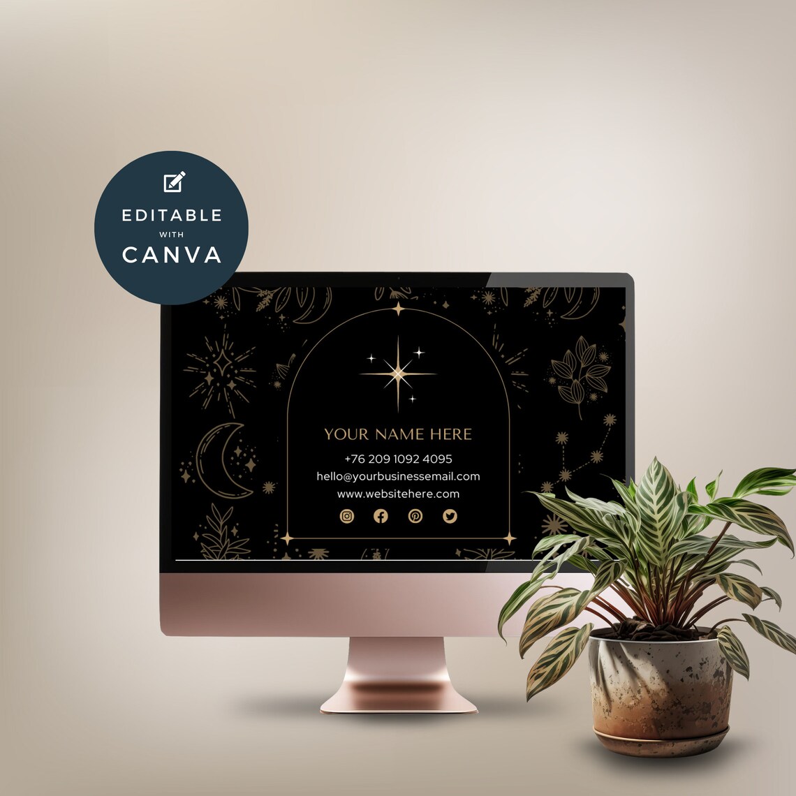 Spiritual Business Card, Astrology Business Card Template, Tarot Card ...