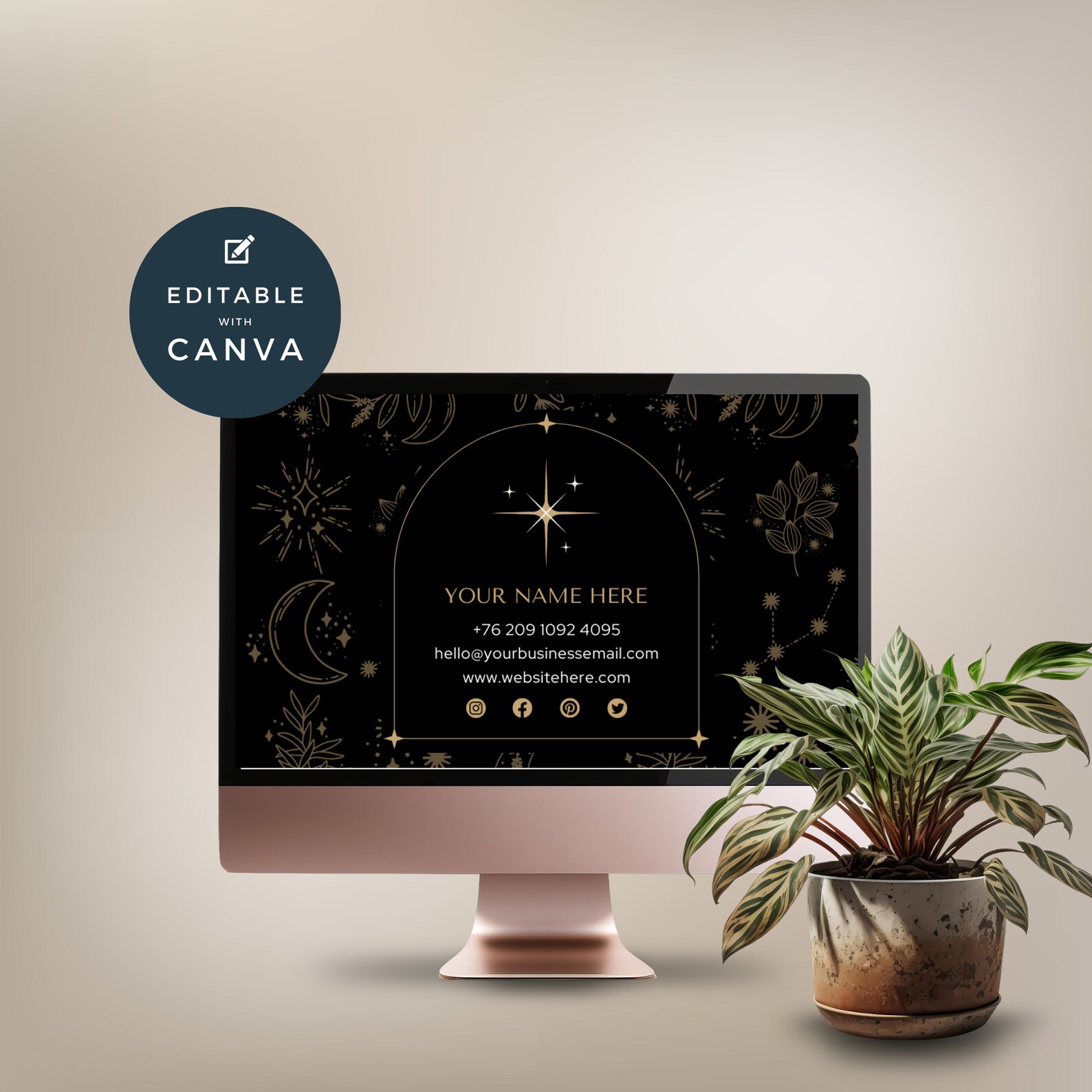 Spiritual Business Card, Astrology Business Card Template, Tarot Card ...
