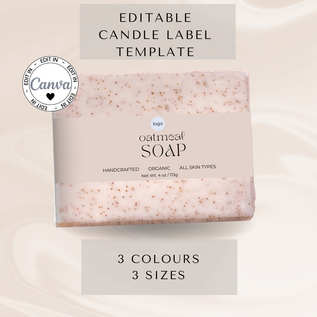 Editable Soap Label Template, Handcrafted Soap Product Label, Artisan ...
