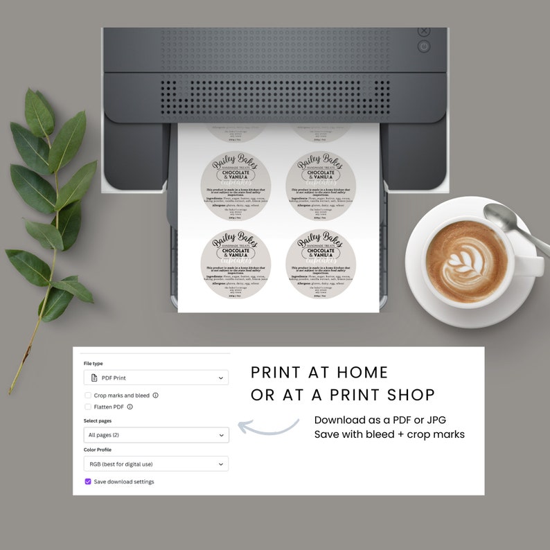 Cottage Law Food Label Template, Editable Round Label, Customizable ...