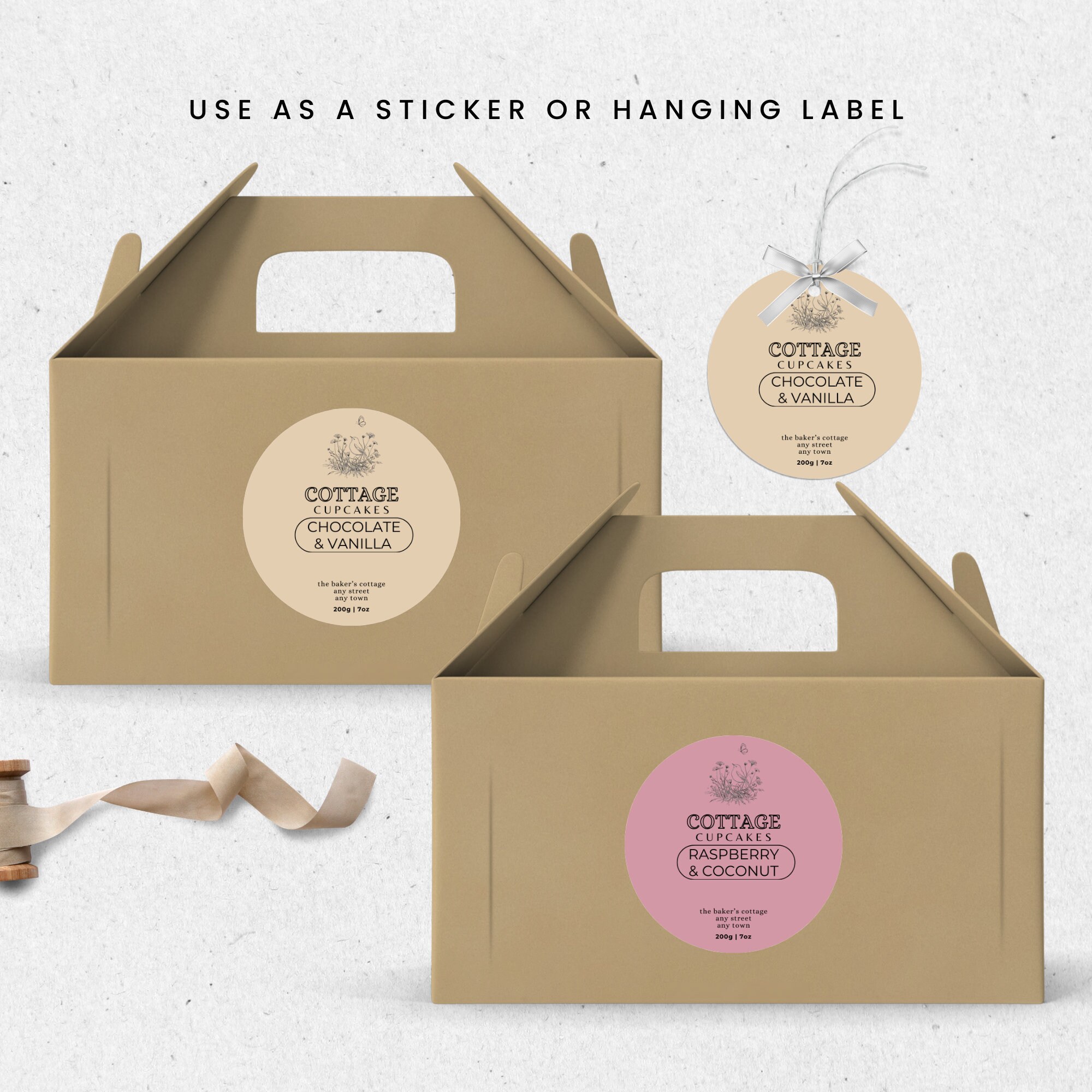 Cottage Law Food Label Template, Editable Round Label, Customizable ...