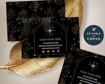 Spiritual Business Card, Astrology Business Card Template, Tarot Card ...