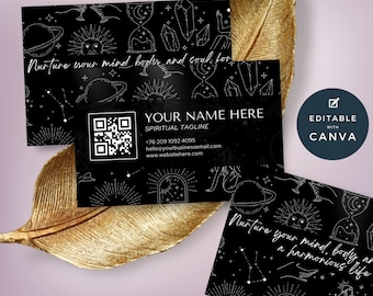 Spiritual Business Card, Astrology Business Card Template, Tarot Card ...