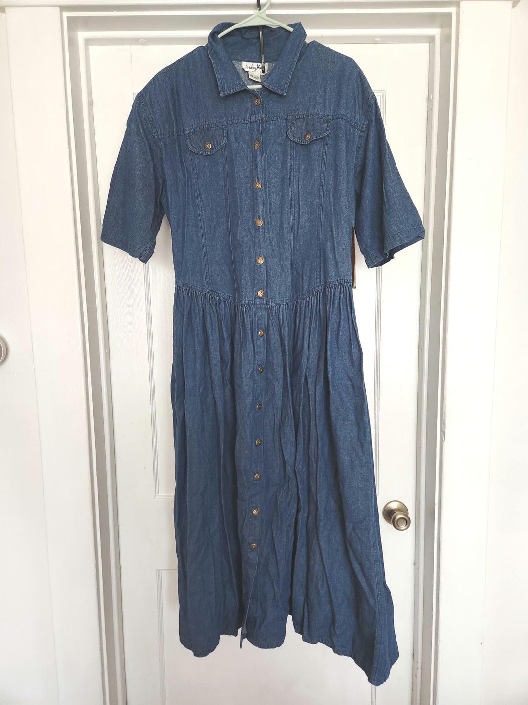 Vintage 90s Friday Wear Denim Dress Missy Line Sz 14 - Etsy