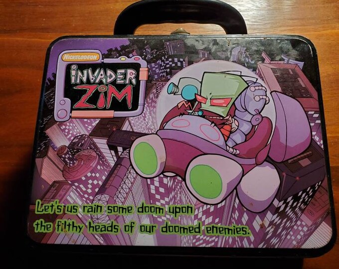 Vintage Invader Zim Lunchbox / Nickelodeon, Hot Topic, Gir, Cartoon ...